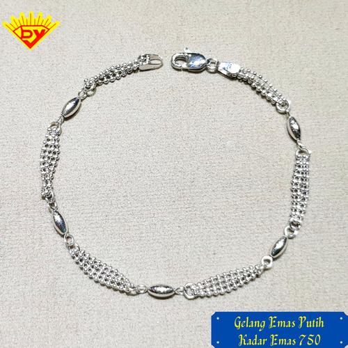 Jual Gelang Rantai Emas Putih 015 Kadar Emas 750 - Jakarta Pusat - TOKO ...