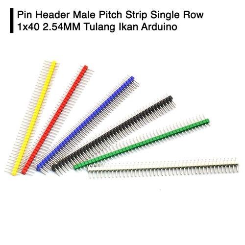 Jual Pin Header Male Pitch Strip Single Row 1x40 2.54MM Tulang Ikan ...