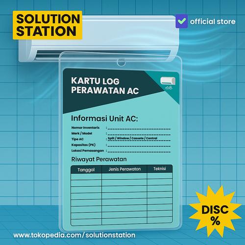 Jual Kartu Log AC / Laporan AC /Air Conditioner / Kartu AC / Log AC ...