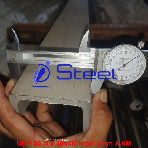Jual UNP SS304 80x40 Tbl 5mm X 6M | Kanal U Stainless 304 80 x 40 - Non ...