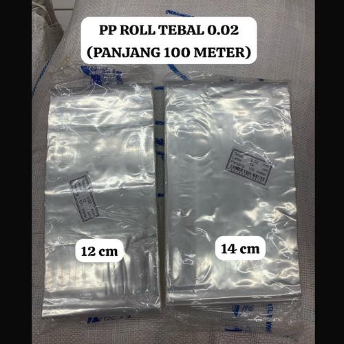 Jual Plastik PP Roll Bening Tebal 0.02 mm (12 cm dan 14 cm) Panjang 100 meter / Plastik Roll ...