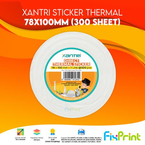 Jual Label Thermal 78x100mm - 78x100 78 x 100 mm (1 LINE) Kertas ...