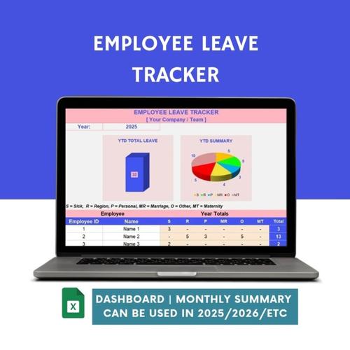 Jual Excel Tools - Tabel Data Cuti Karyawan 2025, 2026, 2027, 2028 dst ...