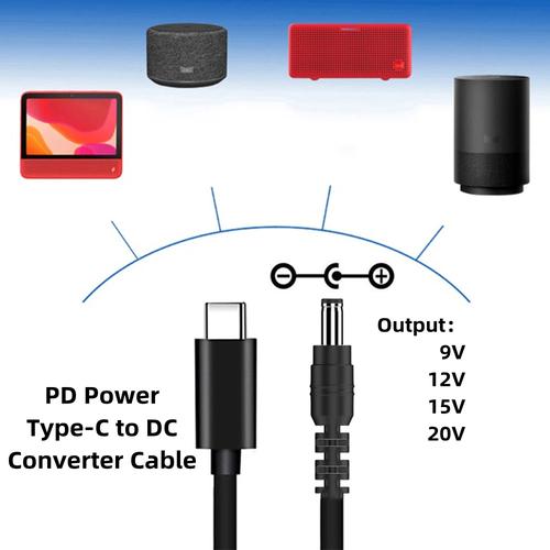 Promo Kabel Power USB Type C to DC 12 V 5.5x2.5mm PD Charger Modem Wifi ...