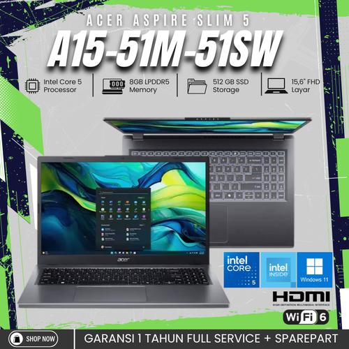 Jual PALING MURAH ACER ASPIRE 15 A15-51M Intel Core 5 120U MEMORY 8GB ...