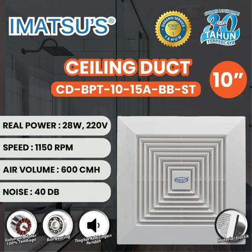 Jual CKE Ceiling Duct 10 Inch CD-BPT10-15A-BB-ST Exhaust Atap Toilet ...