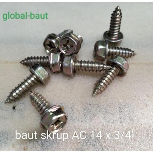 Jual baut skrup AC 14 x 3/4" kunci 10 ( 10 pcs ) - Kab. Bantul - KARYA ...