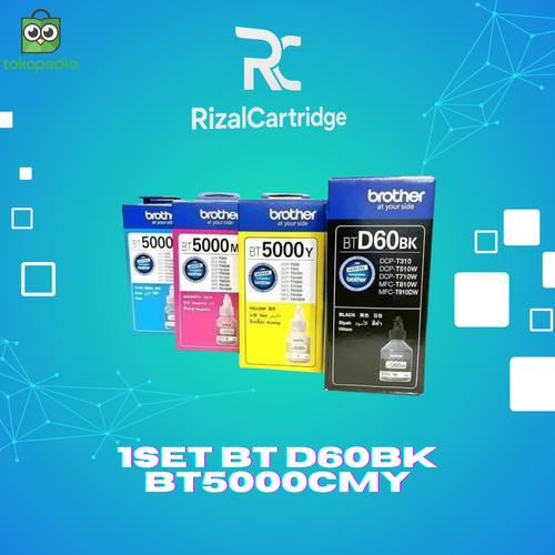 Promo 1 set 4 pcs tinta brother original btd 60 bk bt 5000 bk for ...
