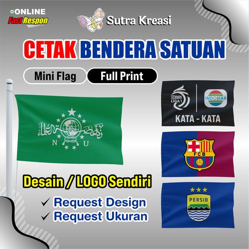 Jual cetak Bendera desain logo sendir bendera custom mini flag custom ...