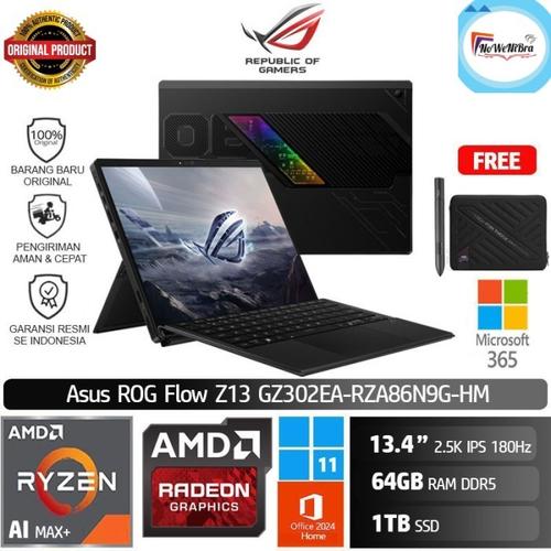 Jual ASUS ROG Flow Z13 GZ302EA RZA86N9G HM Ryzen AI MAX+395/64GB/1TB/13 ...