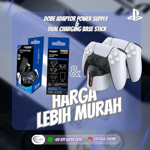 Jual Dobe PS5 Stik DualSense/Edge Controller Charging Dock Stick PS 5 TP5-1501S - Jakarta ...