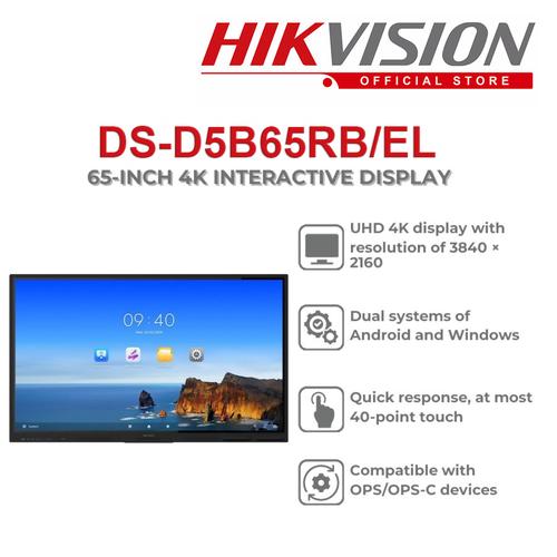 Promo HIKVISION DS-D5B65RB/EL 65-INCH 4K INTERACTIVE DISPLAY Cicil 0% ...