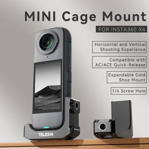 Jual TELESIN S6-FMS-11-TIS MINI Cage Mount For Insta 360 X4 L Shaped Horizontal Expansion ...