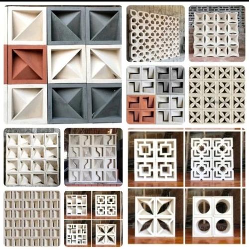 Jual Roster beton minimalis beragam warna dan motif uk 20x20 - Putih, 1 ...