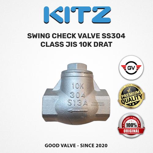 Jual 3/4" SWING CHECK VALVE SS304 KITZ JIS 10K DRAT STAINLESS STEEL ...