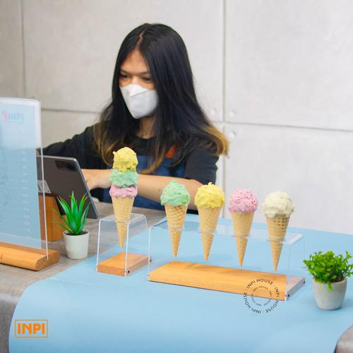 Jual Display Pajang Ice Cream Kayu + Akrilik - INPI HOUSE - Single ...