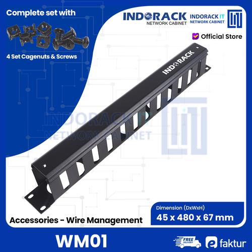 Jual INDORACK 19" Wire Management Panel 1U Wiring Management :WM01 ...
