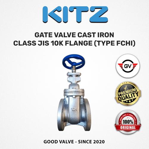 Jual 6" GATE VALVE KITZ JIS 10K FLANGE FCHI BESI CAST IRON MERK KITZ ...