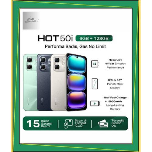 Promo Infinix Hot 50i 6/128GB - Up to 12GB Extended RAM - Helio G81 - 6 ...