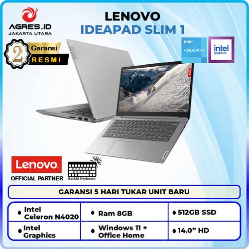 Jual Lenovo Ideapad Slim 1 14 - Intel Celeron N4020 Ram 8GB 512GB SSD Windows 11 + Office 14 ...
