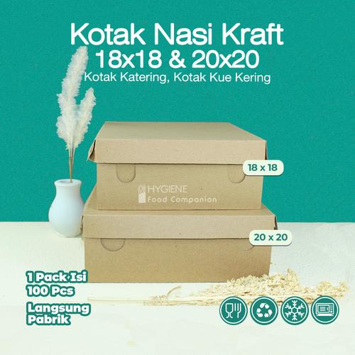 Promo Box Nasi Kraft 18x18 & 20x20 Dus Catering / Mika Sekat / Kotak ...