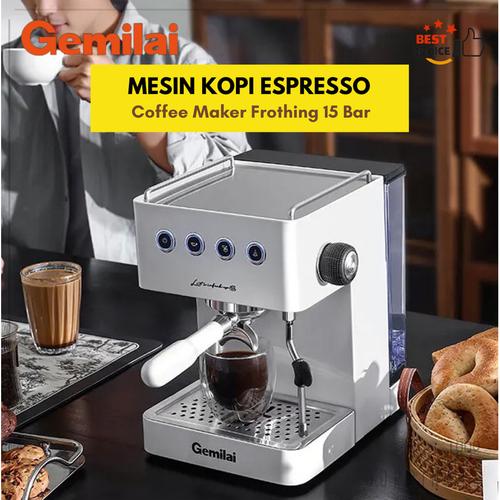 Promo MESIN KOPI ESPRESSO OTOMATIS GEMILAI CAPPUCCINO LATTE COFFEE MAKER FROTHING 15 BAR - Kota ...