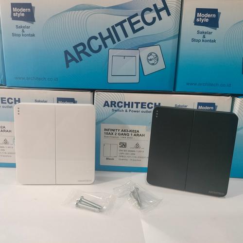 Jual ARCHITECH Infinity Switch Saklar 2G 1way Tanam - Putih - Kota ...