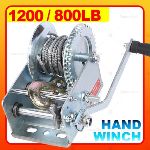Promo 800lbs 1200lbs Boat Crank Winch / Wire Rope Hand Winch Katrol ...