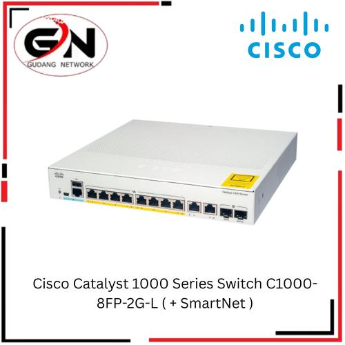 Jual Cisco Catalyst 1000 Series Switch C1000-8FP-2G-L ( + SmartNet ...