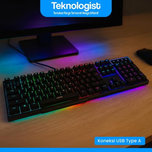 Jual Keyboard Gaming Dengan Lampu RGB LED - LDKAI R260 - Hitam ...