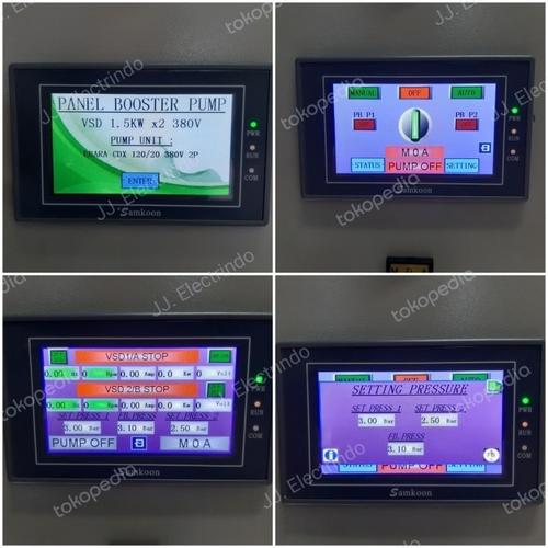 Jual Panel Booster Pump VSD 2,2Kw x2p 380V C/w HMI 4.3" Inch, Booster ...