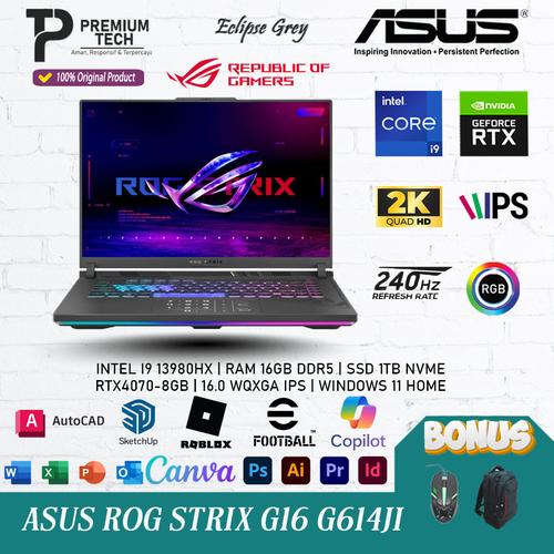 Jual ASUS ROG Strix G16 G614JI Intel I9 13980HX 64GB 4TB SSD RTX4070 ...