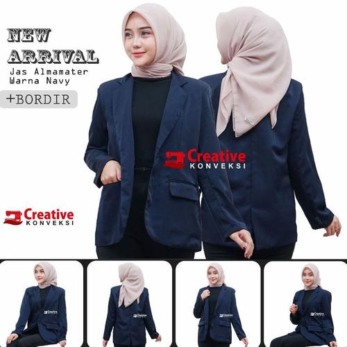 Jual JAS WARNA NAVY POLOS / Blazer Biru dongker slimfit formal-non formal / jas almamater ...