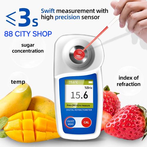 Jual Brix Meter Sugar Digital Ukur Gula Manis Buah Refractometer ...