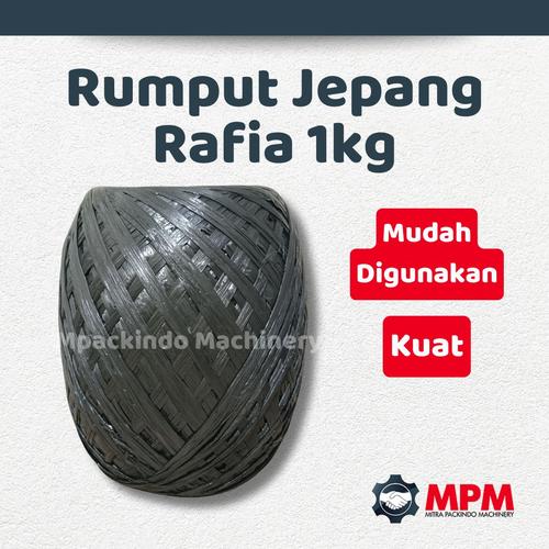 Promo Tali Rafia Hitam Besar 1kg / Rumput Jepang Murah 1 Kg - Hitam Abu ...