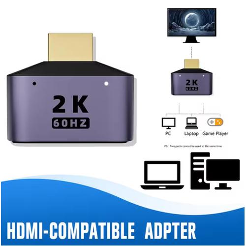 Jual Connector HDMI Male To HDMI 2 Female 2k Support 60Hz Dongle HDMI ...
