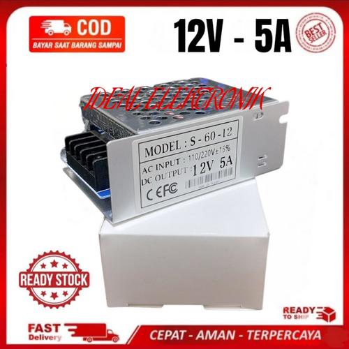 Jual Travo 12v 5a 5ampere/Power supply Jaring 12volt 5Ampere led strip ...