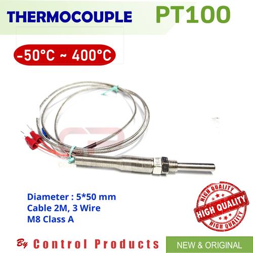 Jual PT-100 RTD PT100 Probe Thermocouple Temperature Sensor Suhu 3 Wire ...