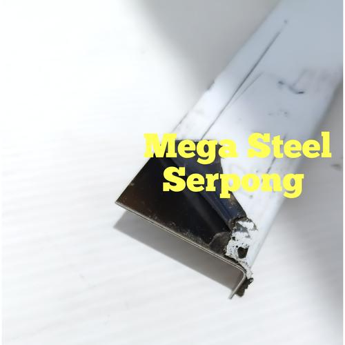 Jual List lis Siku Mirror Stainless Steel Plat Siku uk 1 x 2 cm Pjg 1.2 ...
