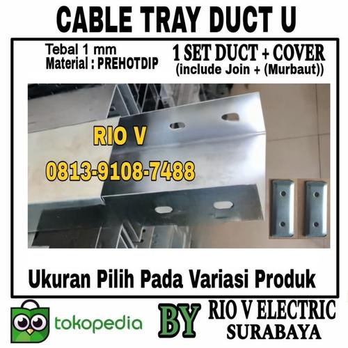 Jual CABLE TRAY DUCT U 200X50X2400 1 mm Prehotdip PreGalvanis Kabel ...