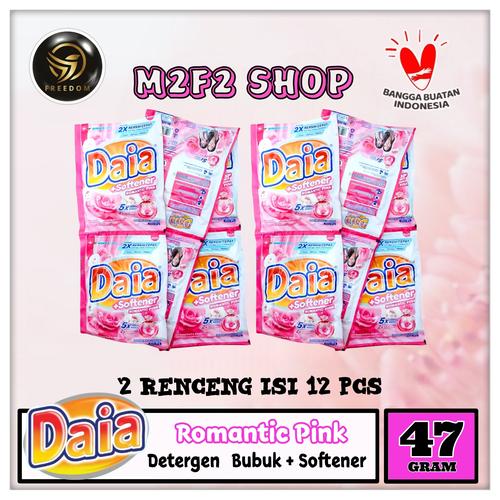 Jual Daia Romantic Pink Detergent Bubuk Sabun Cuci Baju - 46 gr (2 ...