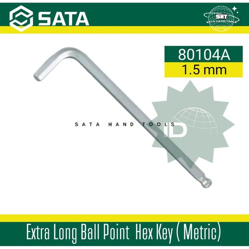 Promo SATA Kunci L 1.5 mm 80104A Extra Long Ball Point Hex Key Metric ...