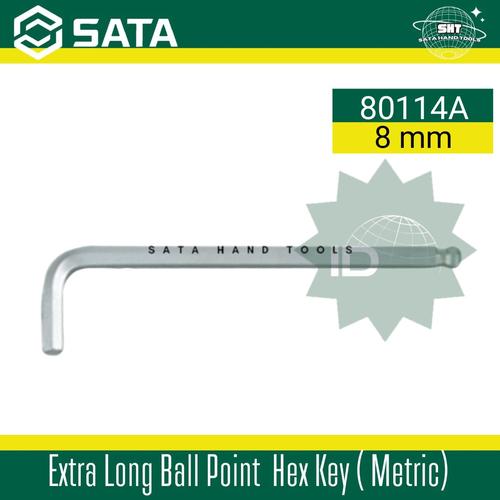 Jual SATA Kunci L 8 mm Metric Extra Long Ball Point Hex Key 80114A ...