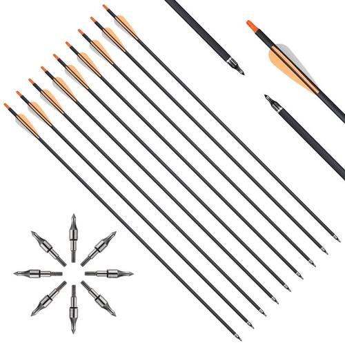 Jual Impor Archery 31.5inch Orange Mixed Carbon Arrow Diameter 7.8mm ...