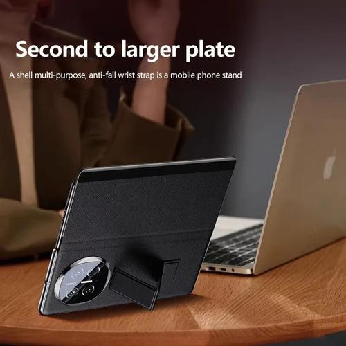 Jual For Huawei Mate X6 Case Luxury Flip Matte Leather Magnetic Wrist ...