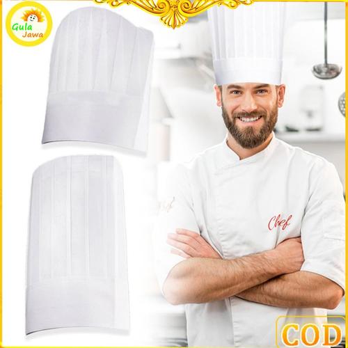 Jual Terlaris ISI 10 Pcs Topi Koki Viscose oval Bahan Tebal -23cm 29cm - 23CM - Jakarta Selatan ...