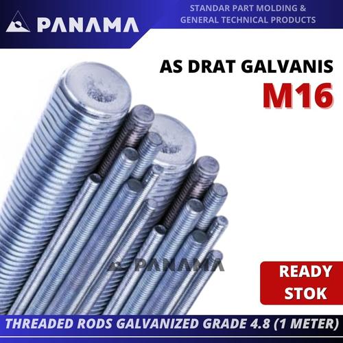 Jual As Drat Galvanis M16 x 1 Meter Asdrat Long Drat Galvanized Putih Grade 4.8 - Jakarta Pusat ...