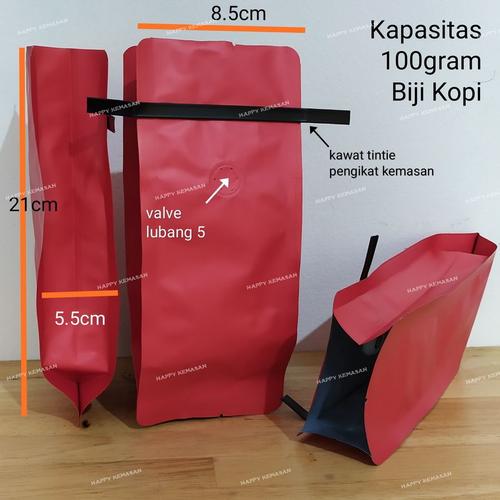 Jual Mypack Kemasan Gusset Quad Seal Alumunium, VALVE dan TinTie, Warna ...