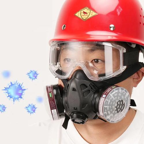 Jual Respirator Gas Debu Hitam Masker Industri Setengah Wajah Kacamata ...