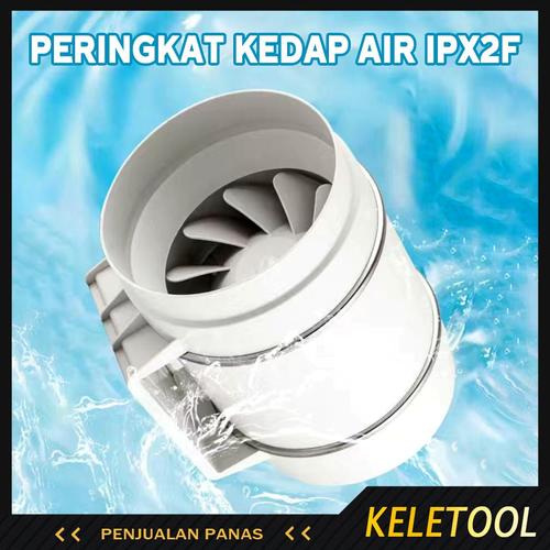 Jual 8 Inch Kipas Angin Buang Diam Ekstraktor Dapur Exhaust Blower ...